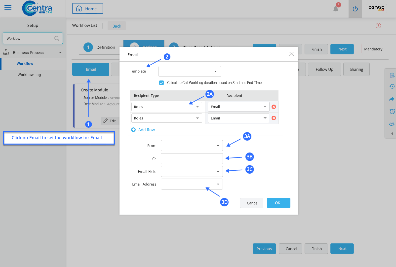 Schedule Email Notification | Help Guide | Knowledge Base | CentraHub CRM